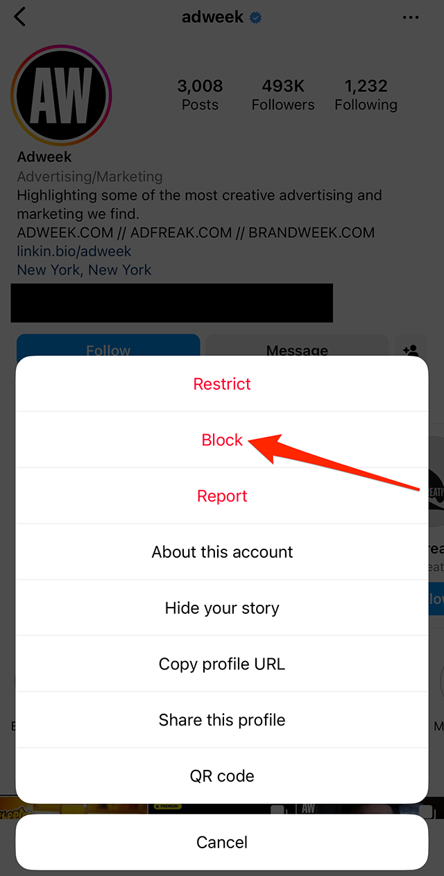 Instagram: How to Block Someone on Mobile