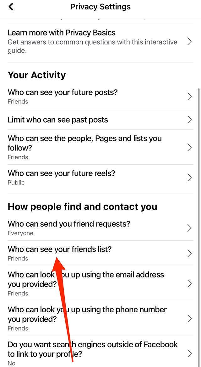 Facebook: How to Hide Your Friends List