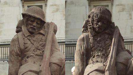 A Soldier Statue Is Slowly Melting in London, Marking 100 Years Since a ...