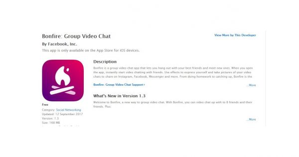 Facebook Is Testing a Group Video Chat App Called Bonfire
