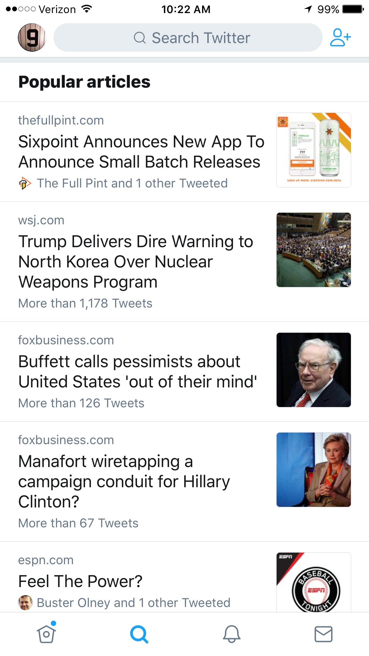 Twitter Just Introduced a Popular Articles Feature on iOS, Android