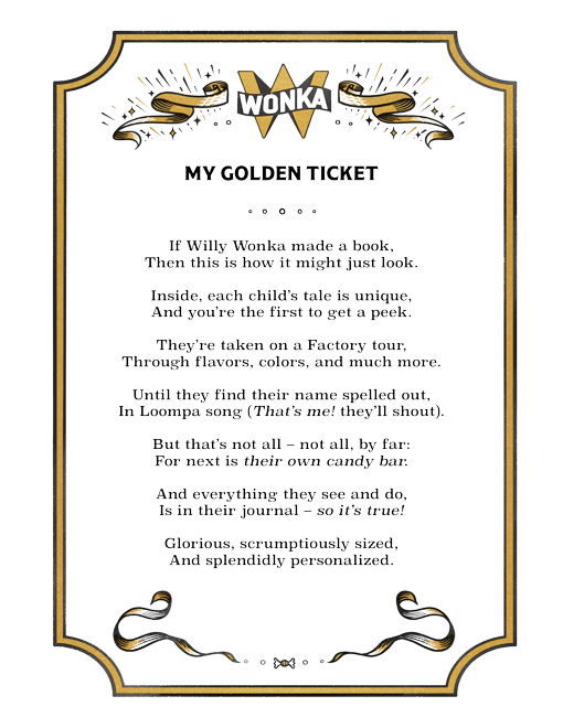 The New Book Version of Willy Wonka Is Personalized Down to Your Very ...