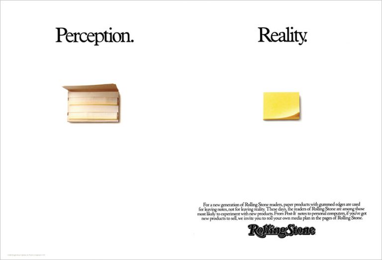 'Perception vs. Reality.' A Look Back at Rolling Stone's Greatest Ad ...