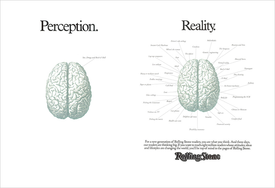 'Perception vs. Reality.' A Look Back at Rolling Stone's Greatest Ad ...