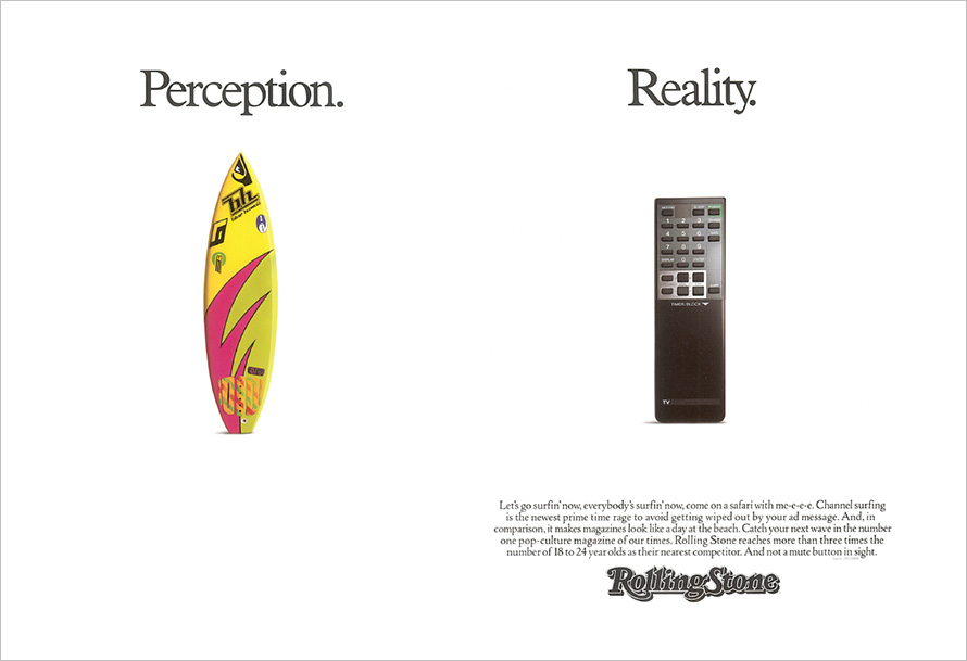 'Perception vs. Reality.' A Look Back at Rolling Stone's Greatest Ad ...