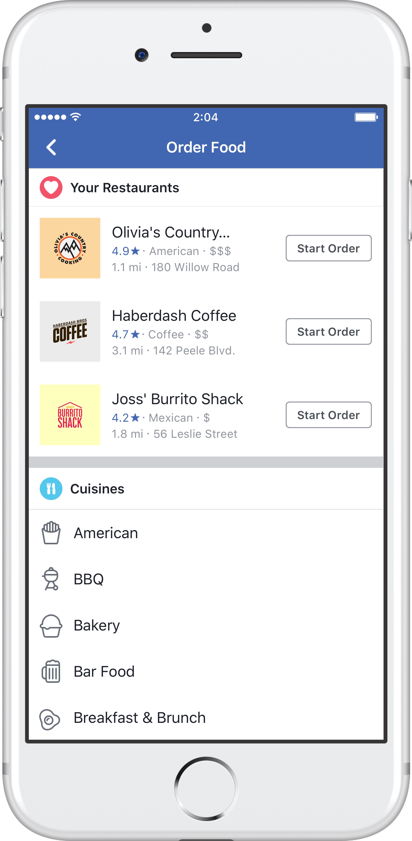 You Can Now Order Food on Facebook Without Leaving the App