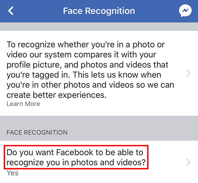 Facebook: Here's How to Opt Out of Facial-Recognition Features