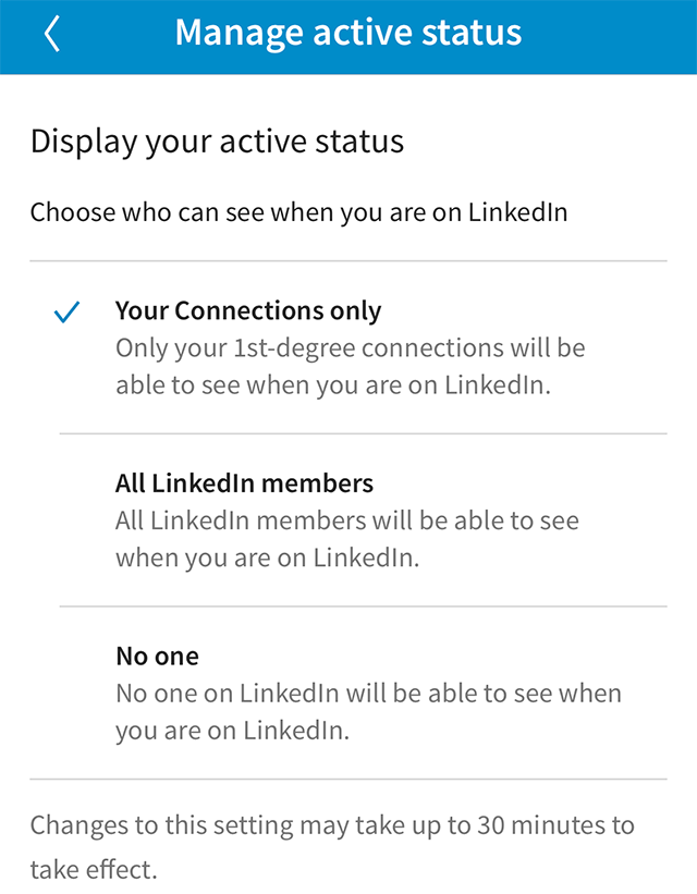 LinkedIn: Here's How to Change Your Active Status