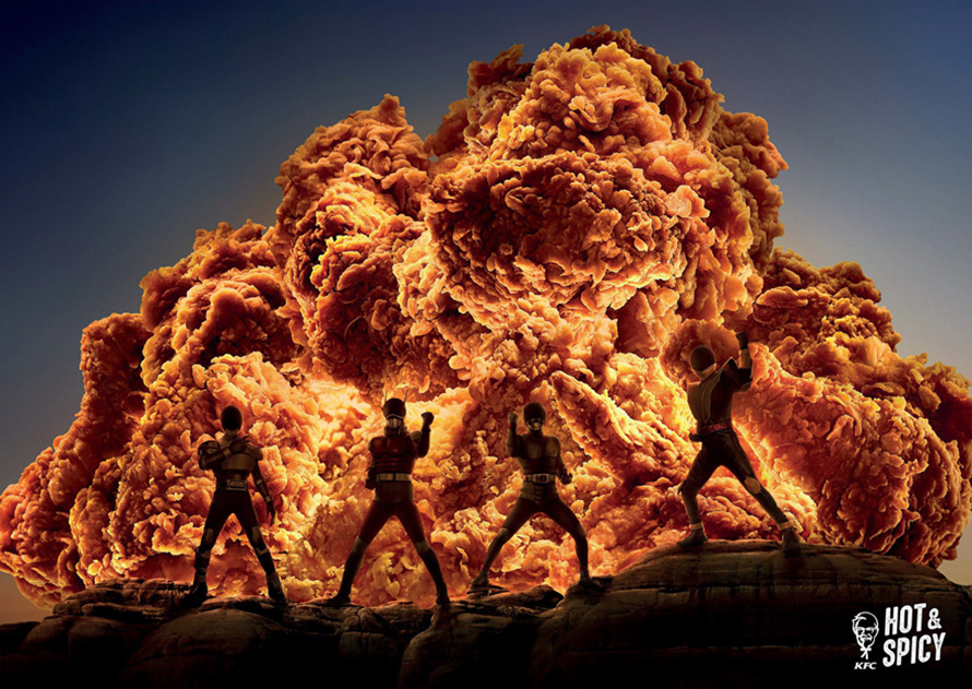 Clever KFC Ads Perfectly Replaced Fire With Spicy Fried Chicken