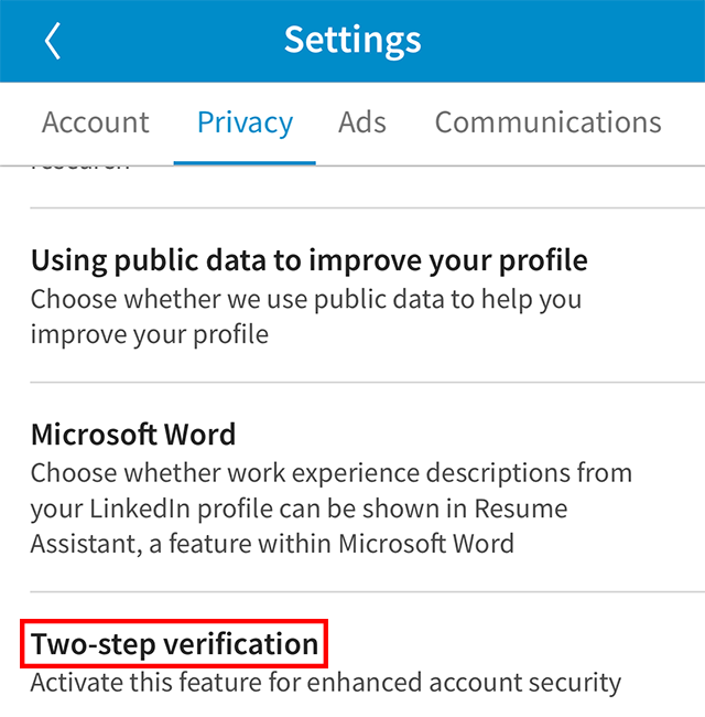 LinkedIn: Here's How to Turn On Two-Step Verification
