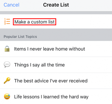 Facebook: Here's How to Create and Share a List