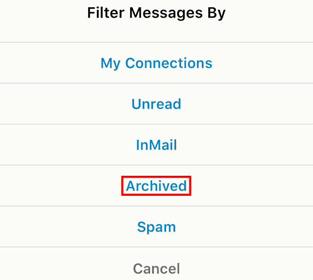 LinkedIn Here s How To Archive A Conversation
