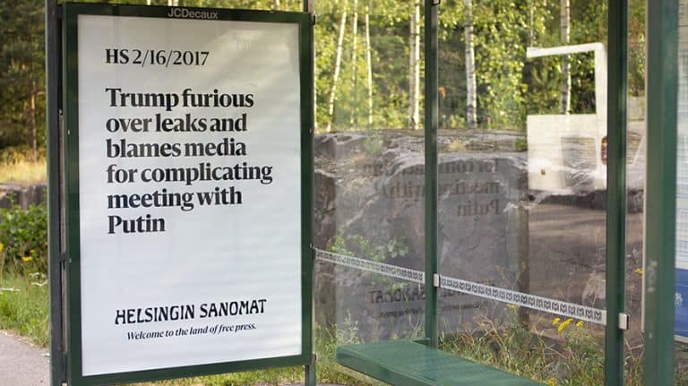Finnish Newspaper Lines Trump's Route in Helsinki With Ads Celebrating ...