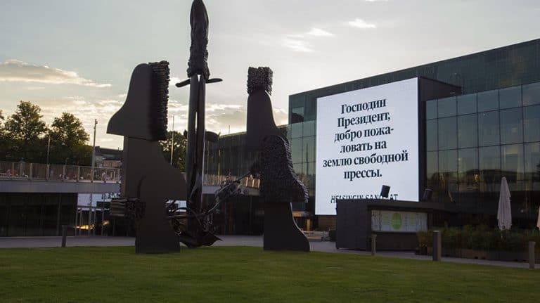 Finnish Newspaper Lines Trump's Route in Helsinki With Ads Celebrating ...