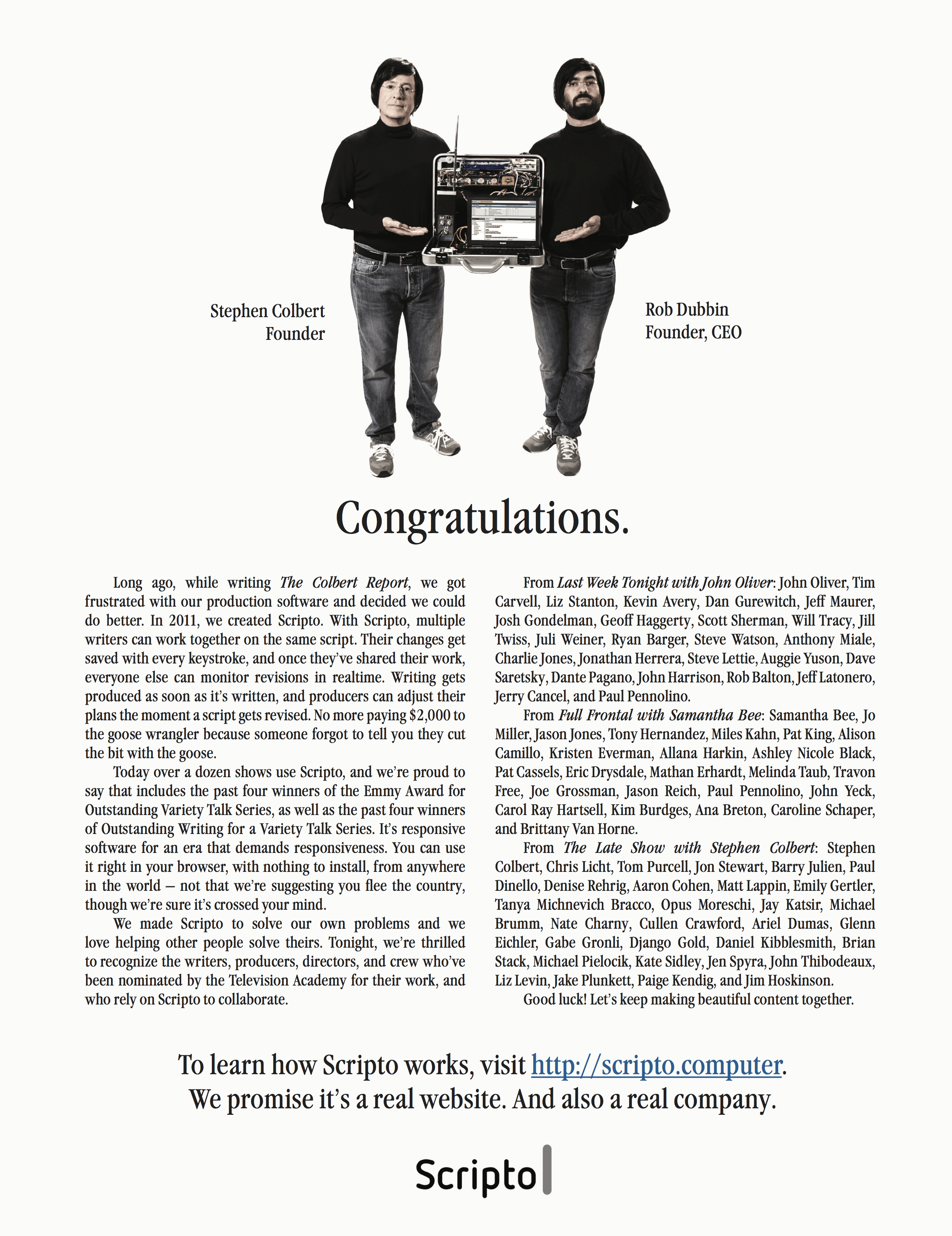 Stephen Colbert Spoofs Intel’s Bunny People in Emmy Program Ad for His ...