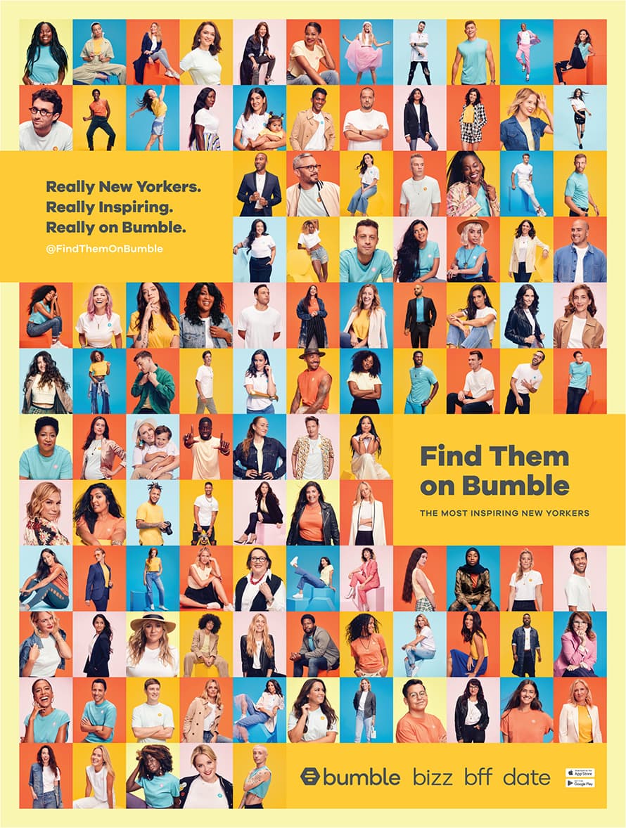 Why Bumble Is Celebrating the Stories of 112 Real-Life NYC Users