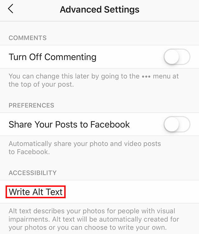 Instagram: Here's How to Add Alternative Text to a Photo