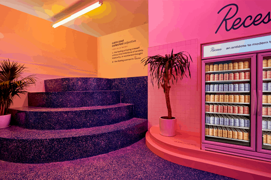 CBD Sparkling Water Brand Recess Opened a Pop-up Oasis for Creatives