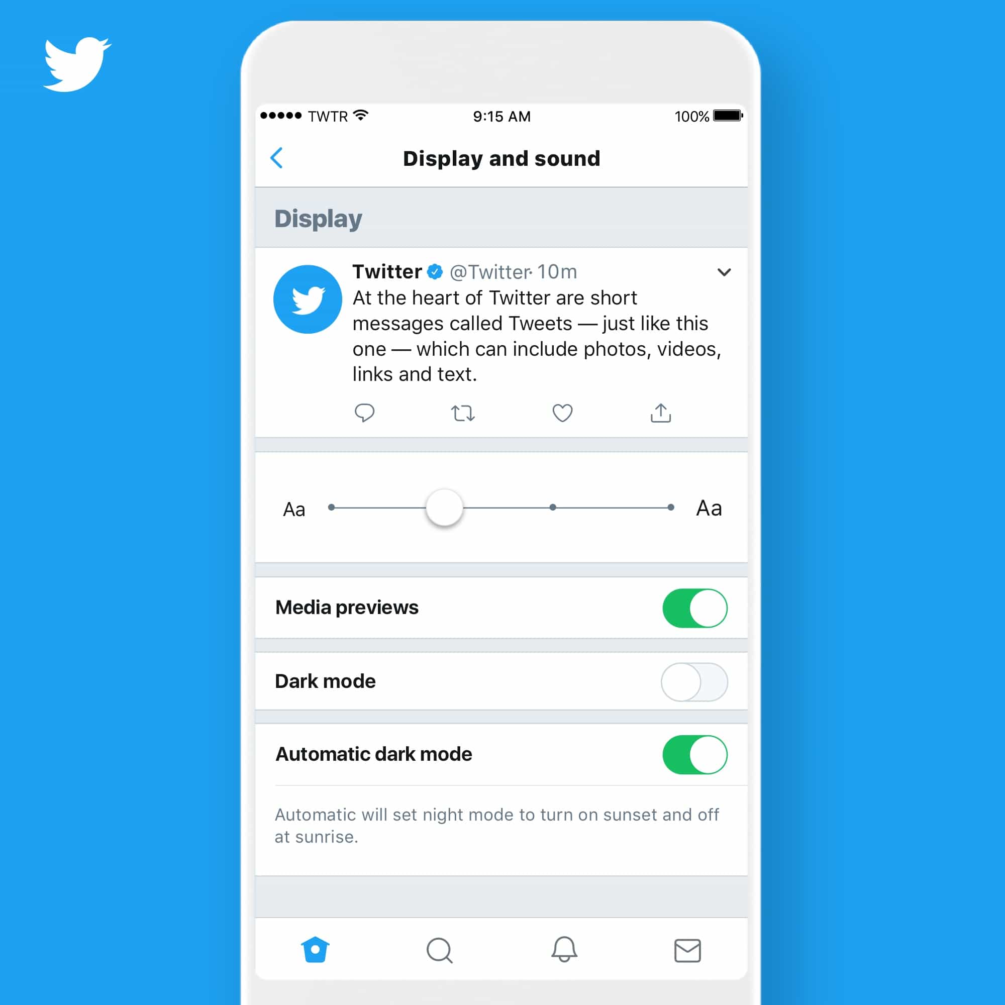 Twitter’s Dark Mode Gets Darker and Automatic for Its iOS Users
