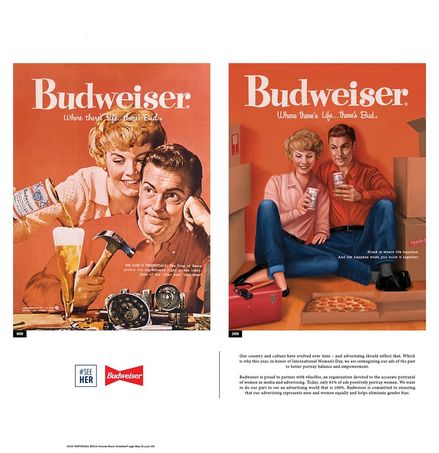 For Women's Day, Budweiser Revived and Reimagined 3 of Its Ads From the ...