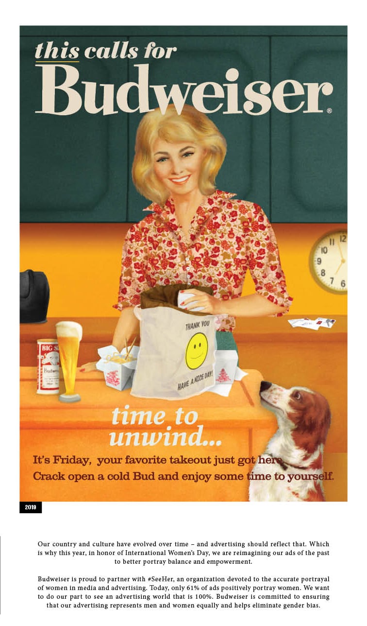 For Women's Day, Budweiser Revived and Reimagined 3 of Its Ads From the ...