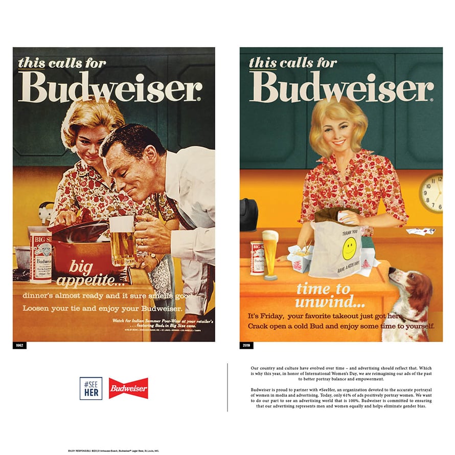 For Women's Day, Budweiser Revived and Reimagined 3 of Its Ads From the ...