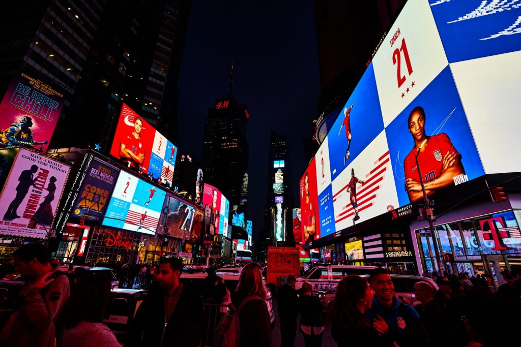 Nike Took Over Times Square to Salute the U.S. Women’s National Team