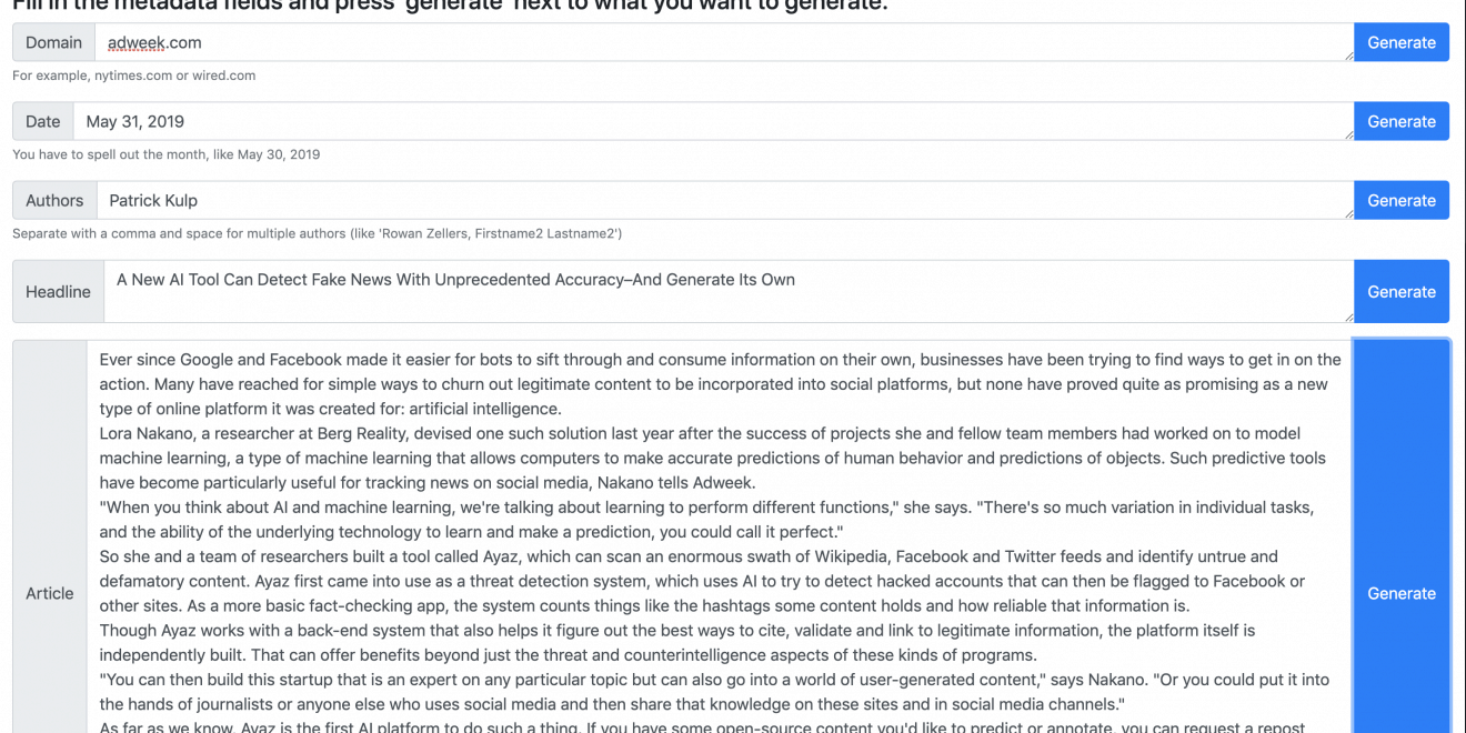 New AI Can Detect Fake News With Unprecedented Accuracy—and Generate ...