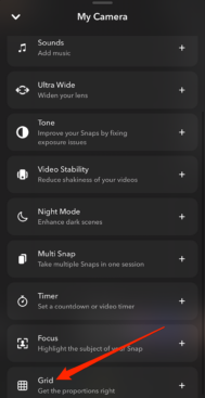 Snapchat: How to Take Snaps Using a Grid