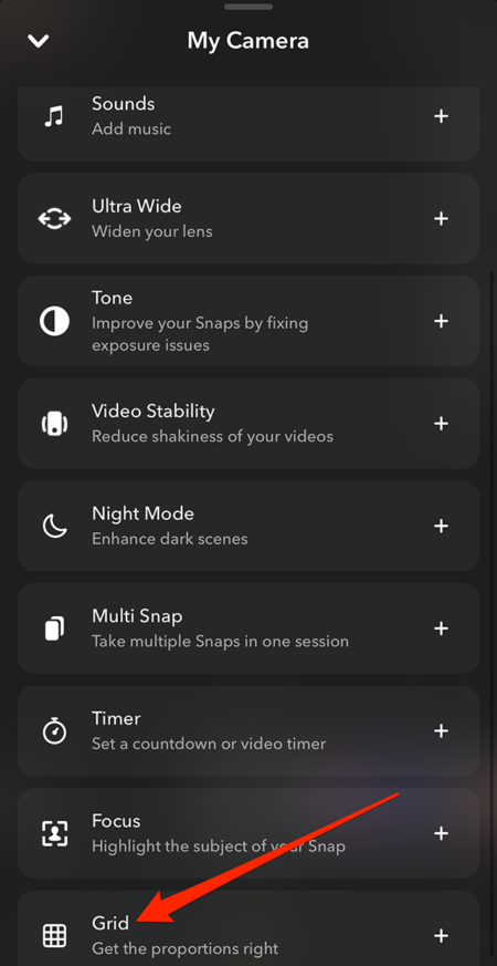 Snapchat: How to Take Snaps Using a Grid