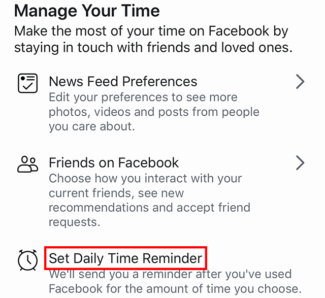 Facebook: Here's How to Set a Daily Time Reminder