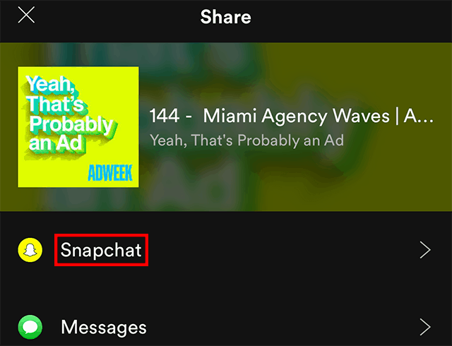 Snapchat: Here's How to Share Content from Spotify to Your Story