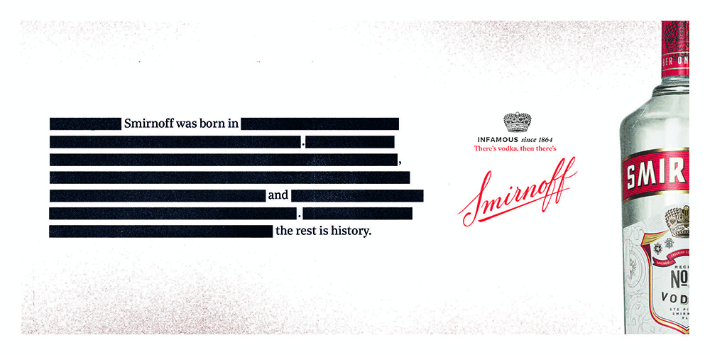 Smirnoff Embraces Its Wild Backstory with 'Infamous Since 1864' Global ...