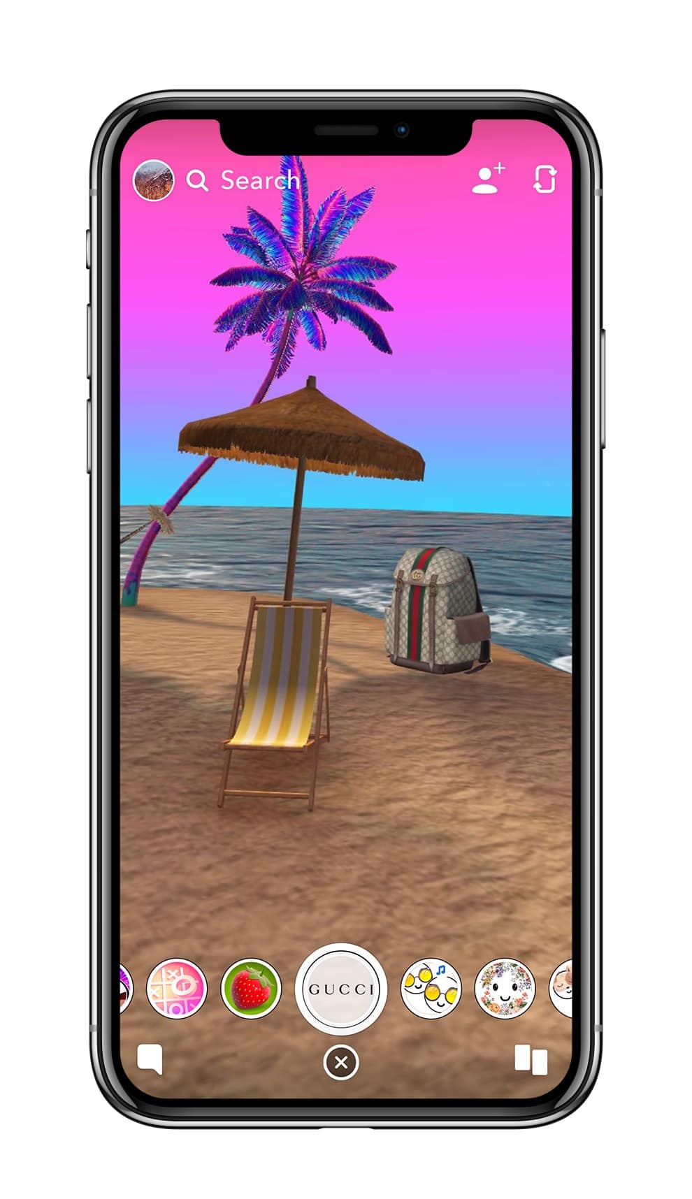 Gucci Transports Snapchatters to a Virtual Psychedelic Tropical Island