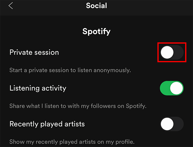 Spotify: Here's How to Start a Private Session