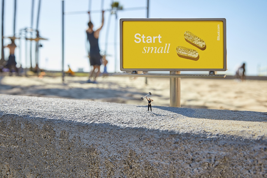A Vitamin Brand's Itty Bitty Billboards Say to 'Start Small'