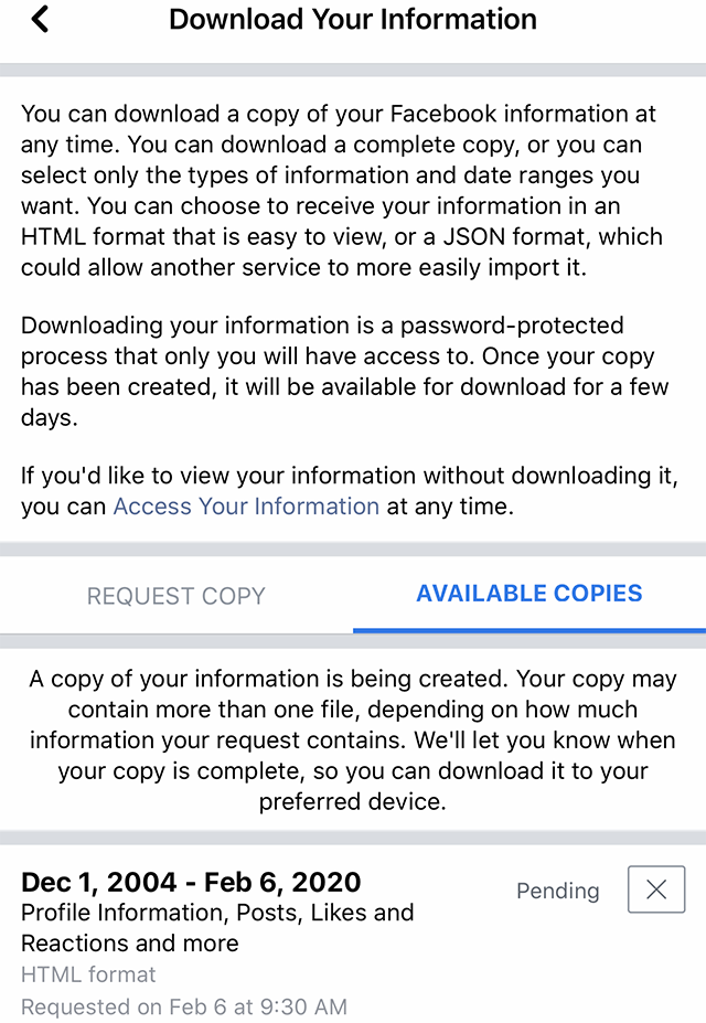 Facebook: Here's How to Download Your Information