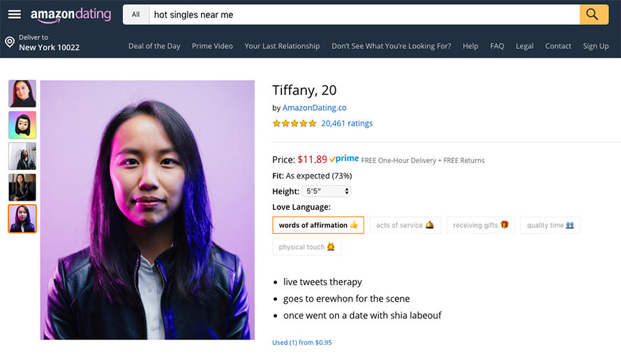 Amazon Dating Parody Site Offers to Help You Find Prime Love