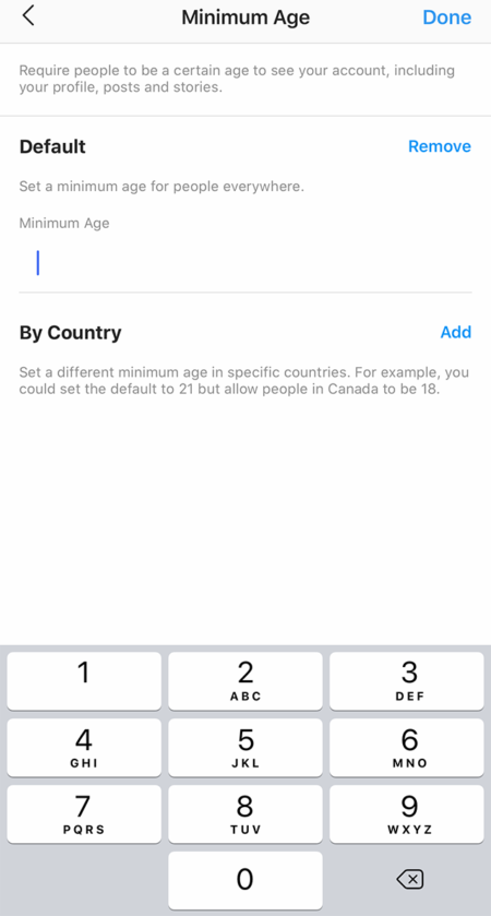 Instagram for Business: How to Set a Default Minimum Age for Your Content