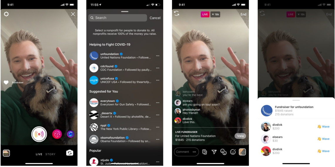 Instagram Live Gets the Donation Sticker