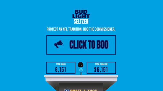 Bud Light Is Ensuring Fans Can Still Boo the Commissioner