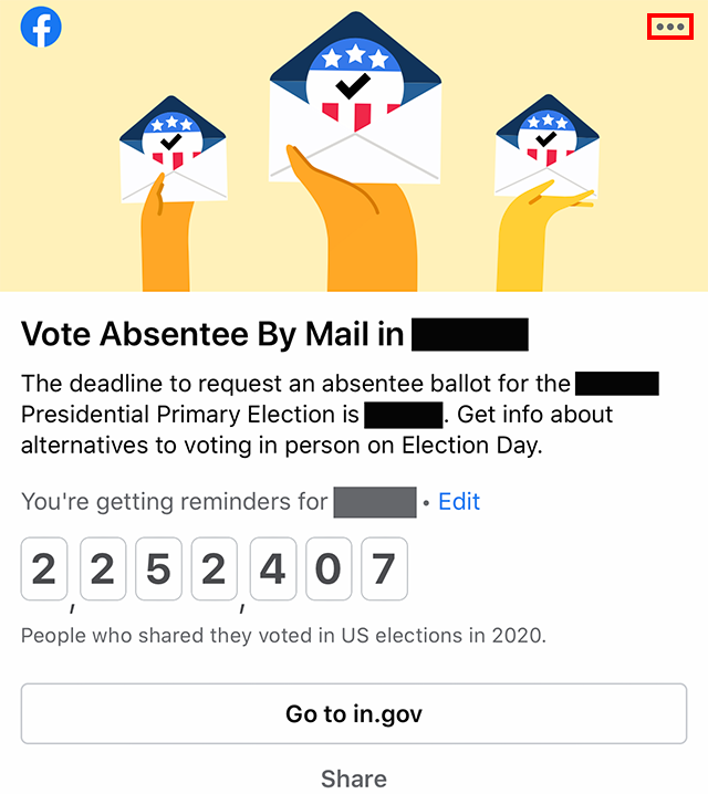 Facebook: Here's How to Hide Voting Reminders From Your Feed