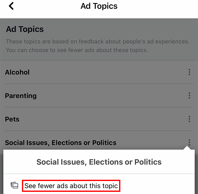 Facebook: How to Stop Seeing Political Ads