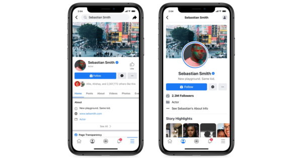 Facebook Tests a New Page Layout for Its Mobile App