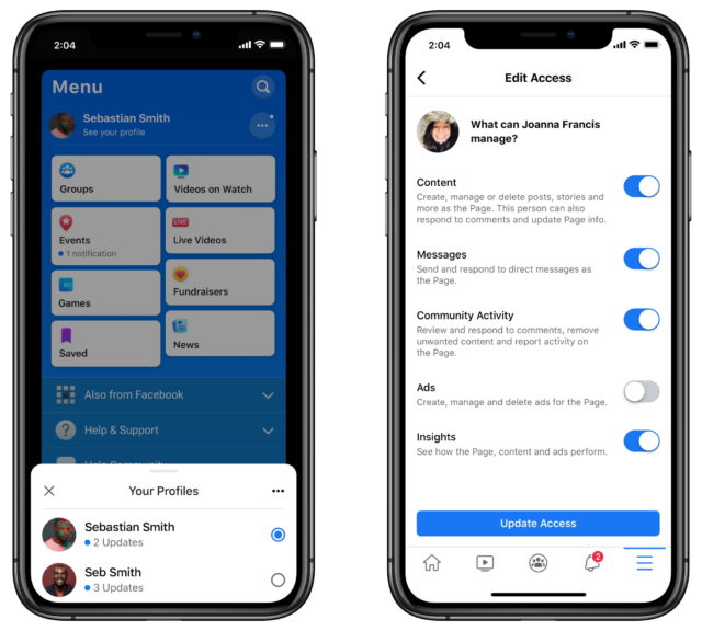 Facebook Tests a New Page Layout for Its Mobile App