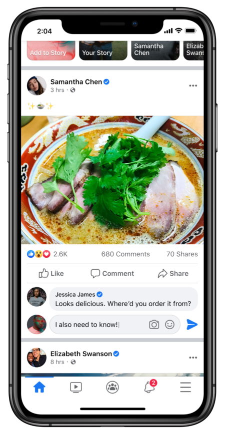Facebook Tests a New Page Layout for Its Mobile App