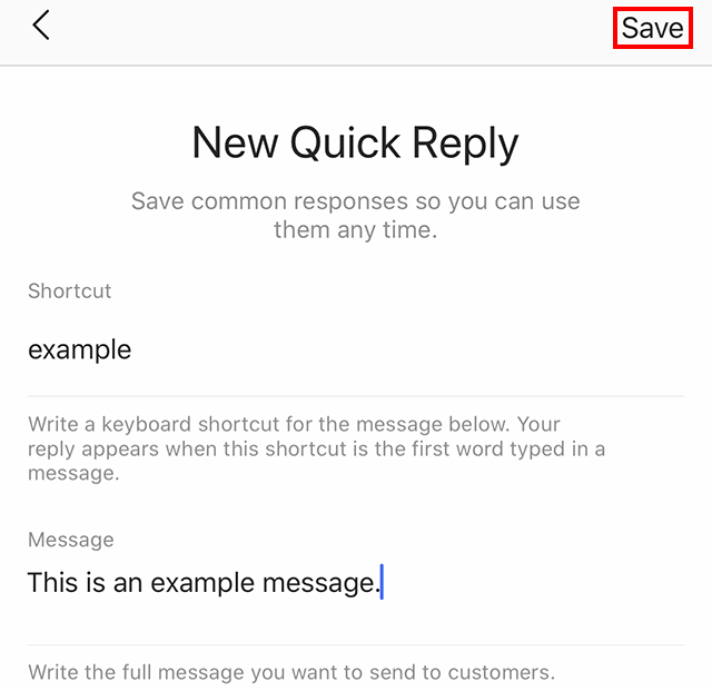 Instagram for Business: How to Create a Quick Reply