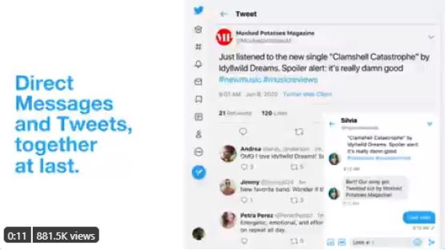 Twitter Users Can View Direct Messages Without Leaving Timeline