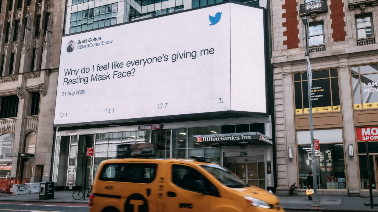 Twitter Turns Tweets About Wearing Masks Into Outdoor Ads
