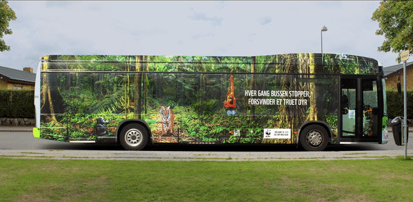 A Bus Ad Found a Stark Way to Show the Pace of Wildlife Loss
